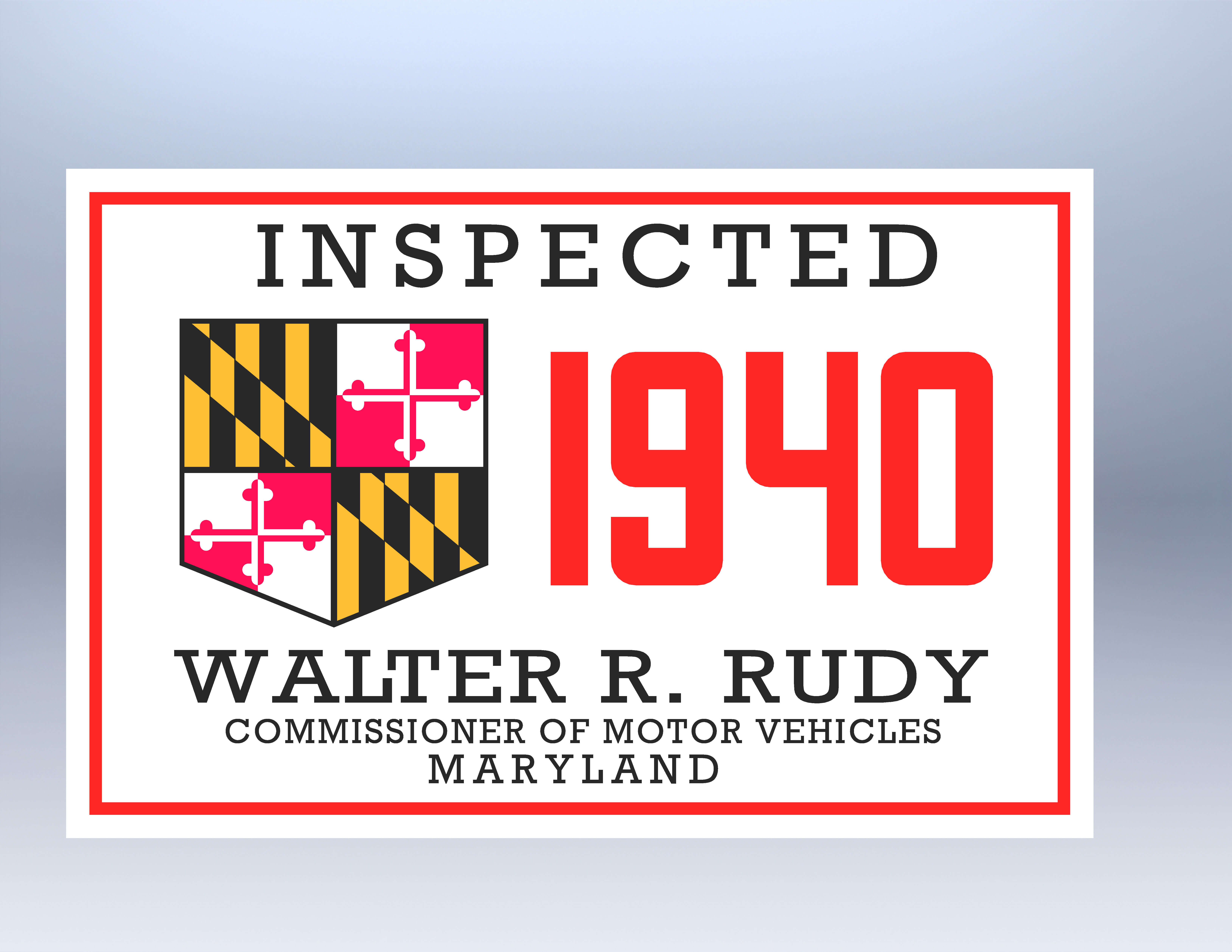 Maryland : Bob Hoyts Classic Inspection Stickers | Add a Final Touch to ...