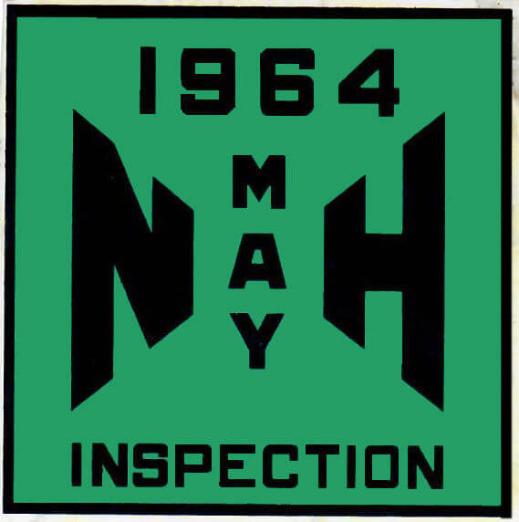 1964 New Hampshire Inspection Sticker : Bob Hoyts Classic Inspection ...