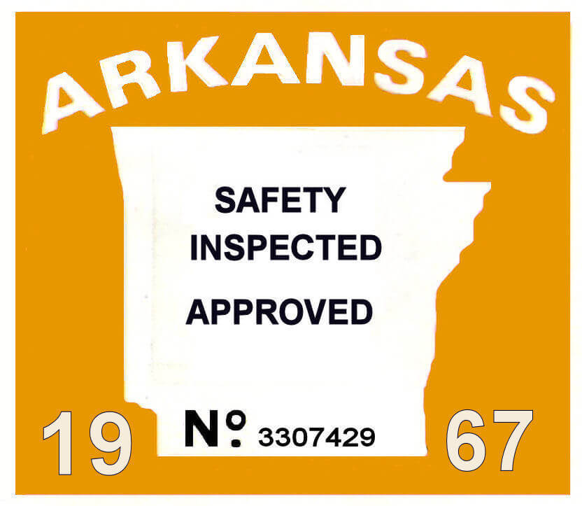 Arkansas : Bob Hoyts Classic Inspection Stickers | Add a Final Touch to ...