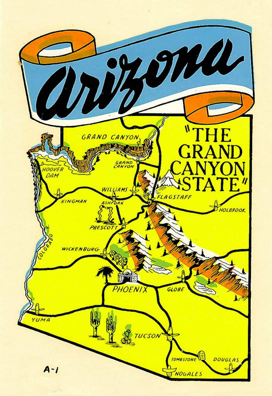 Arizona III Vintage Vacation Stickers AZ(3) : Bob Hoyts Classic ...