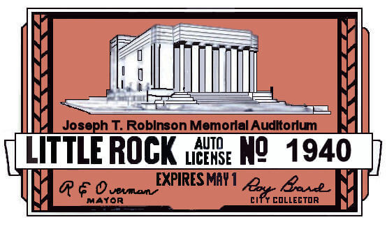 1940 Arkansas Registration Sticker Little Rock : Bob Hoyts Classic ...