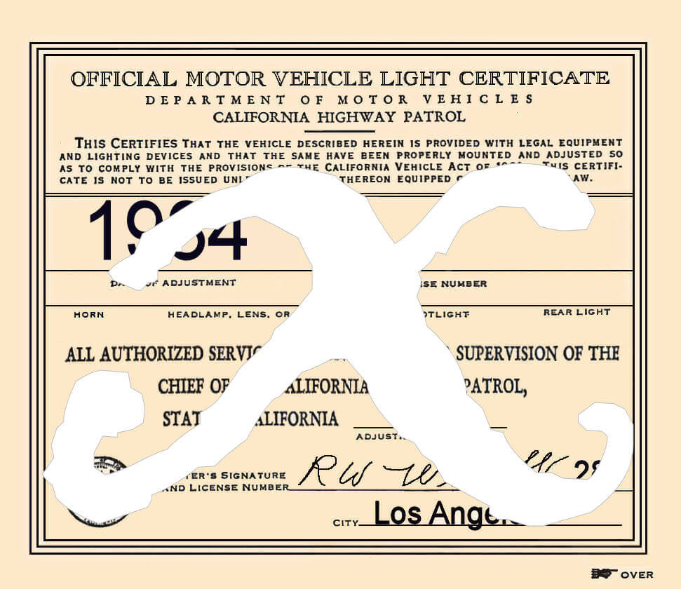 1934 California Inspection sticker : Bob Hoyts Classic Inspection ...