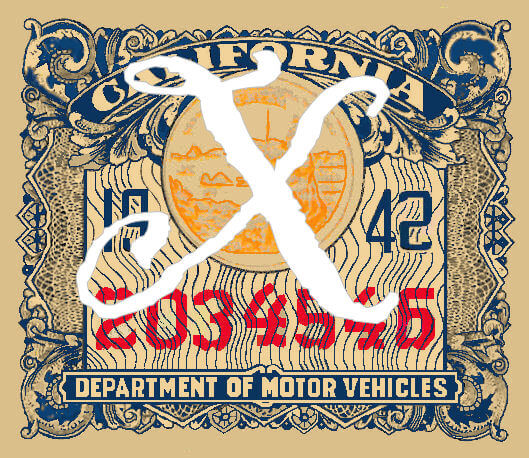 1942 California Registration/inspection sticker : Bob Hoyts Classic ...