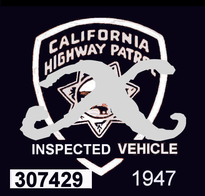 1947 California Safety Inspection sticker : Bob Hoyts Classic ...