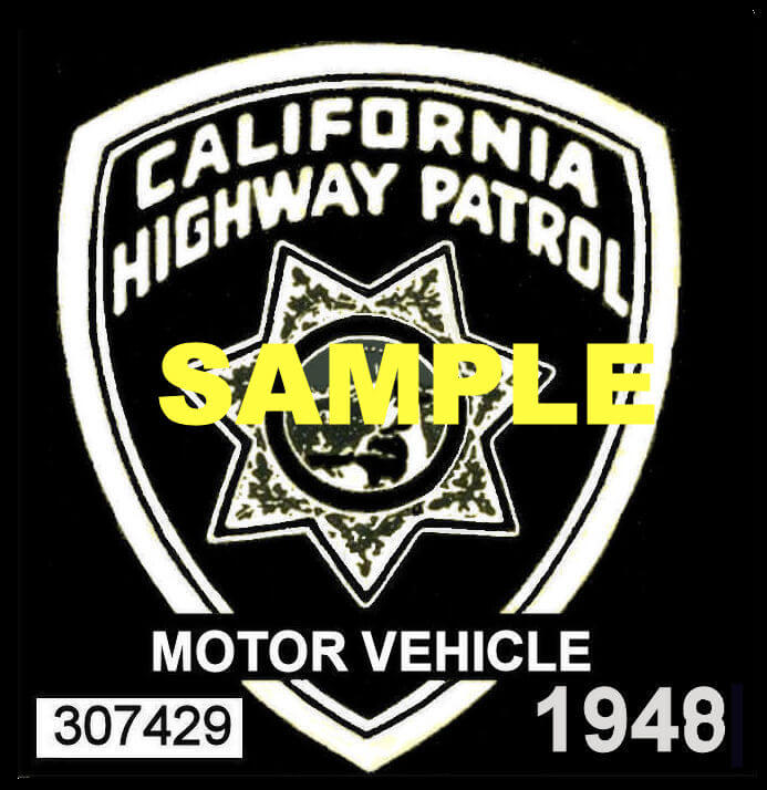 1948 California Safety Check inspection sticker : Bob Hoyts Classic ...