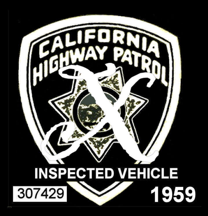 1959 California nspection Sticker : Bob Hoyts Classic Inspection ...