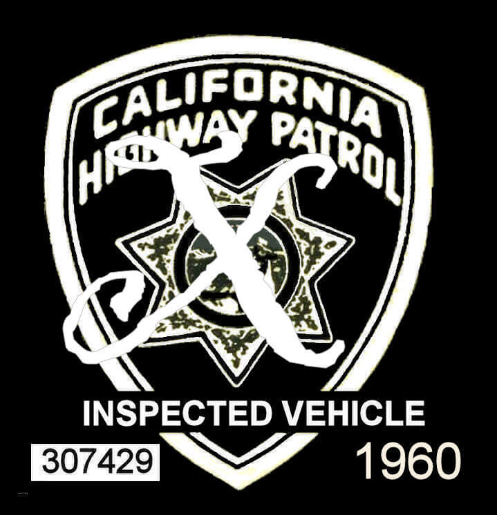 1960 California Inspection Sticker : Bob Hoyts Classic Inspection ...