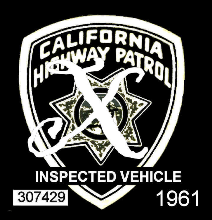 1961 California Inspection Sticker : Bob Hoyts Classic Inspection ...