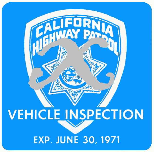 1971-06 California Inspection Sticker : Bob Hoyts Classic Inspection ...