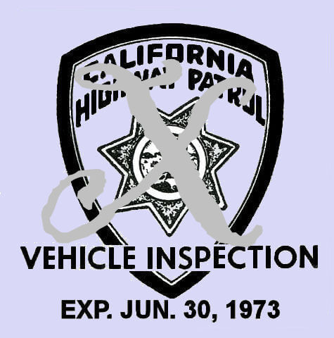 1973-06 California Inspection Sticker : Bob Hoyts Classic Inspection ...