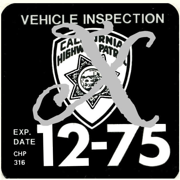 1975-12 California Inspection Sticker : Bob Hoyts Classic Inspection ...