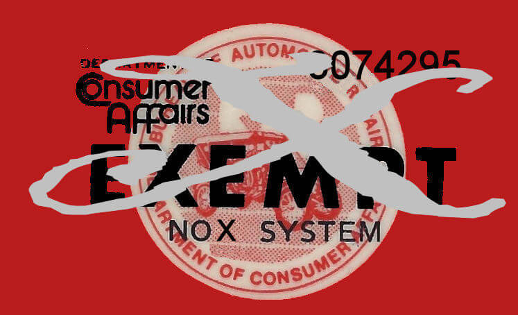 California NOX Exempt Sticker : Bob Hoyts Classic Inspection Stickers ...