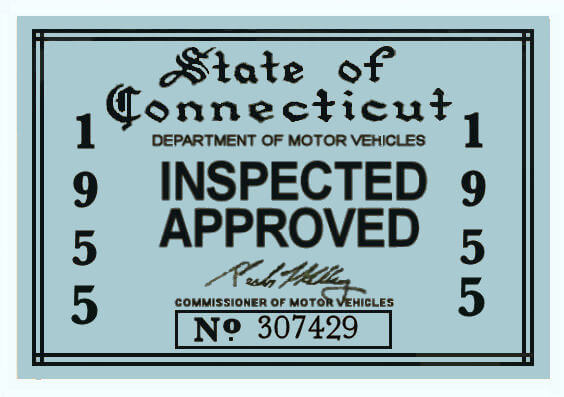 Connecticut : Bob Hoyts Classic Inspection Stickers | Add a Final Touch ...