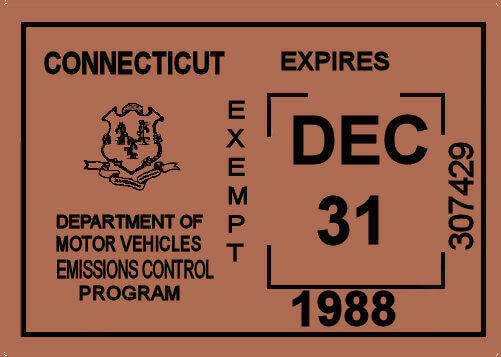 1988 Connecticut Inspection : Bob Hoyts Classic Inspection Stickers ...