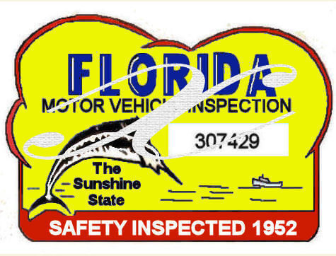 Florida : Bob Hoyts Classic Inspection Stickers | Add a Final Touch to ...