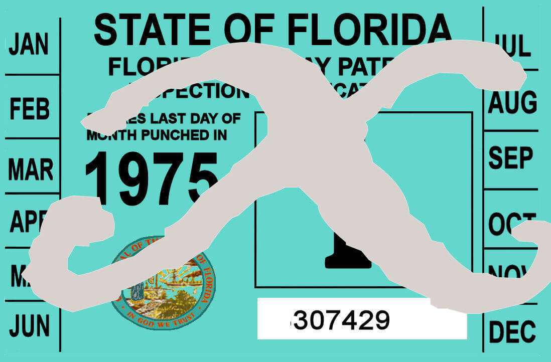 1975 Florida Inspection Sticker : Bob Hoyts Classic Inspection Stickers ...