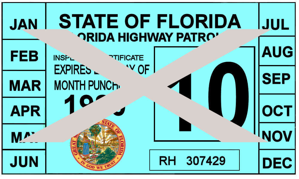 1980 Florida Inspection Sticker : Bob Hoyts Classic Inspection Stickers ...