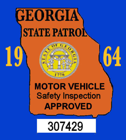 1964 Georgia Inspection Sticker : Bob Hoyts Classic Inspection Stickers ...