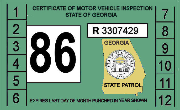 Georgia : Bob Hoyts Classic Inspection Stickers | Add a Final Touch to ...