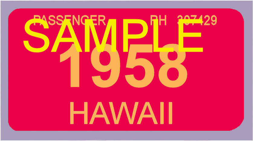 Hawaii : Bob Hoyts Classic Inspection Stickers | Add a Final Touch to ...