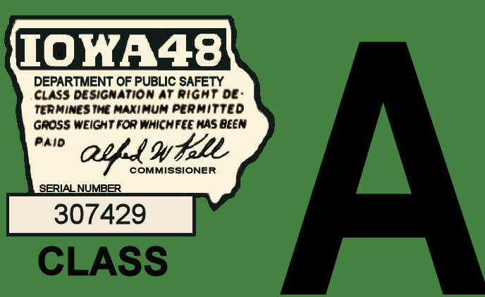 1948 Iowa Car (A) Registration Sticker : Bob Hoyts Classic Inspection ...