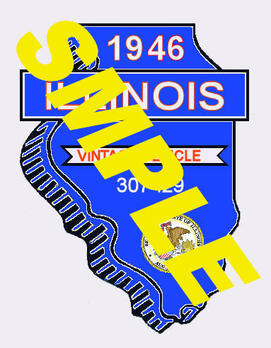 1946 Illinois safety check inspection sticker : Bob Hoyts Classic ...