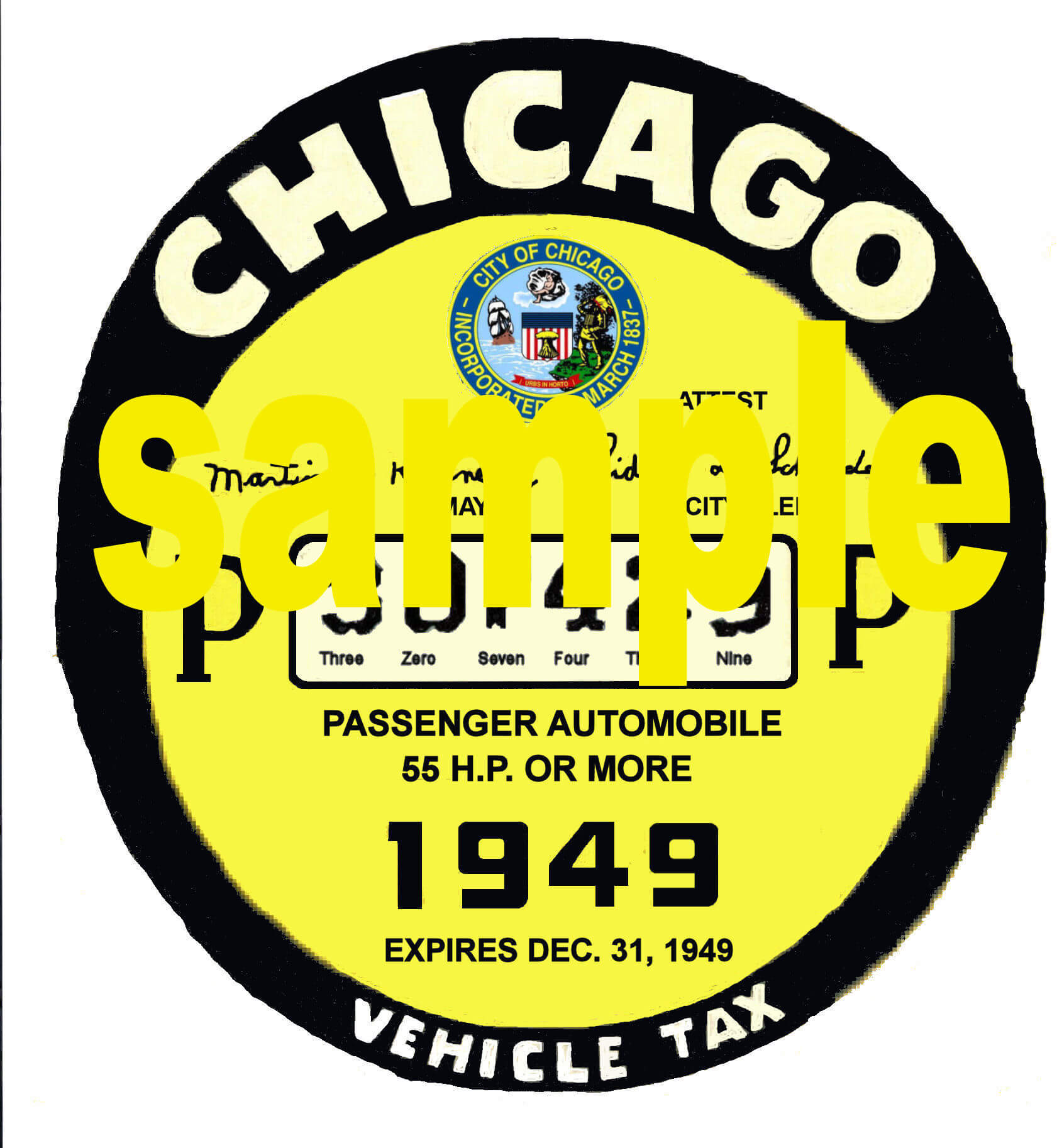 Illinois : Bob Hoyts Classic Inspection Stickers | Add a Final Touch to ...