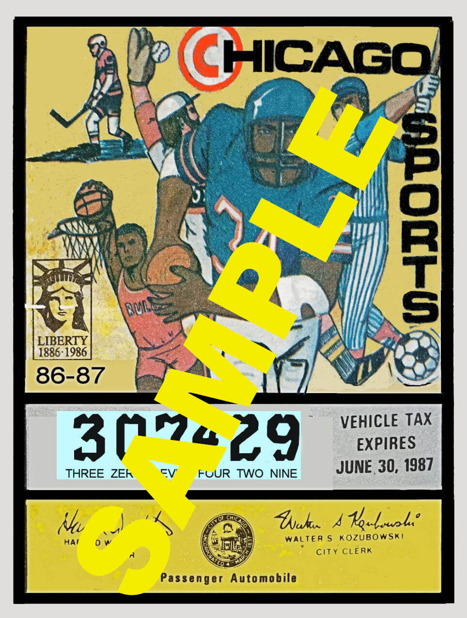 IL 1986-87 tax inspection CHICAGO : Bob Hoyts Classic Inspection ...