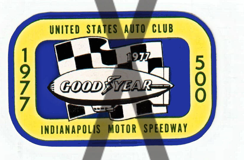 Indianapolis 500 sticker 1977 : Bob Hoyts Classic Inspection Stickers ...