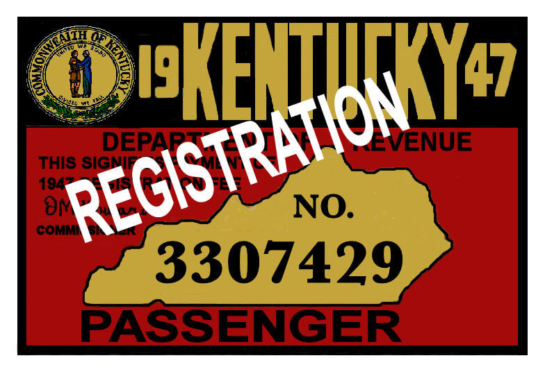 1947 Kentucky Registration/Inspection sticker : Bob Hoyts Classic ...