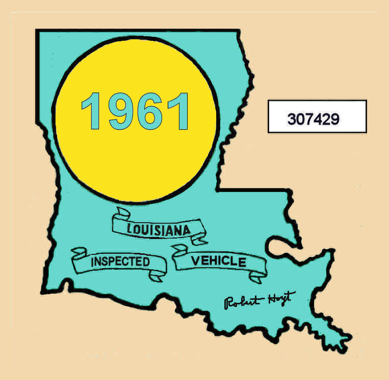 Louisiana : Bob Hoyts Classic Inspection Stickers | Add a Final Touch ...