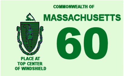 1960 Massachusetts REGISTRATION Sticker : Bob Hoyts Classic Inspection ...