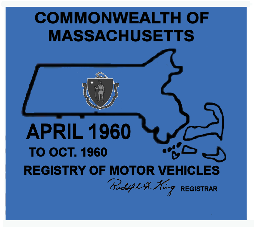 1960 Massachusetts Spring INSPECTION Sticker : Bob Hoyts Classic ...