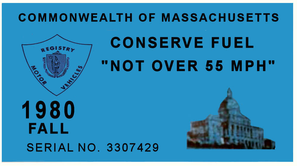 1980 Massachusetts FALL INSPECTION Sticker : Bob Hoyts Classic ...