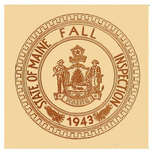 1943 Maine Fall Inspection sticker : Bob Hoyts Classic Inspection ...