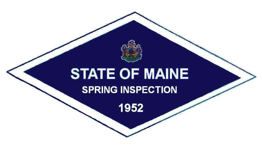 1952 Maine SPRING Inspection Sticker : Bob Hoyts Classic Inspection ...
