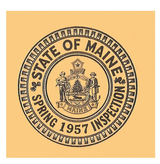 1957 Maine Spring Inspection Sticker : Bob Hoyts Classic Inspection ...