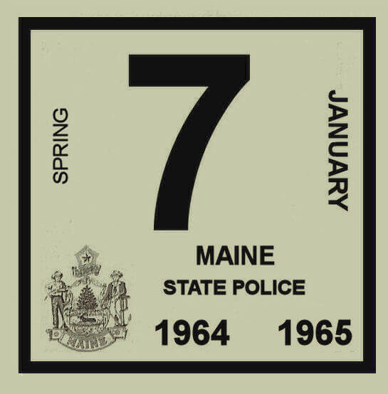1964 Maine Inspection Sticker SPRING : Bob Hoyts Classic Inspection ...