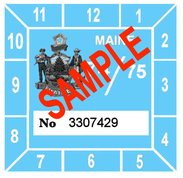 1974-75 Maine Inspection Sticker : Bob Hoyts Classic Inspection ...