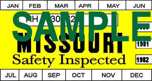1980-82 Missouri inspection sticker : Bob Hoyts Classic Inspection ...