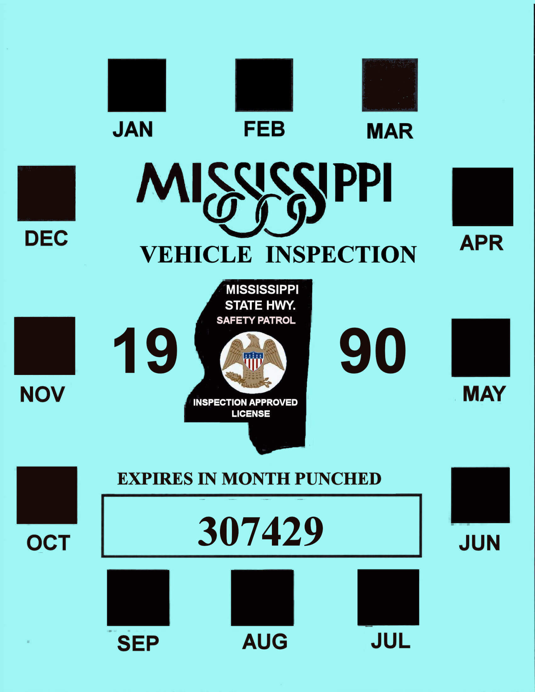 1990 Mississippi Inspection : Bob Hoyts Classic Inspection Stickers ...
