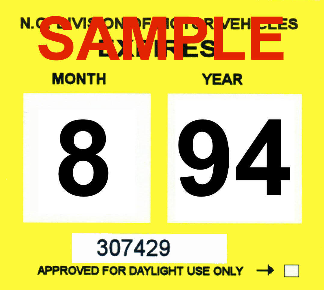 1994 North Carolina Inspection sticker : Bob Hoyts Classic Inspection ...