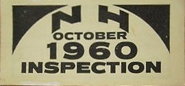 1960 New Hampshire Inspection Sticker : Bob Hoyts Classic Inspection ...