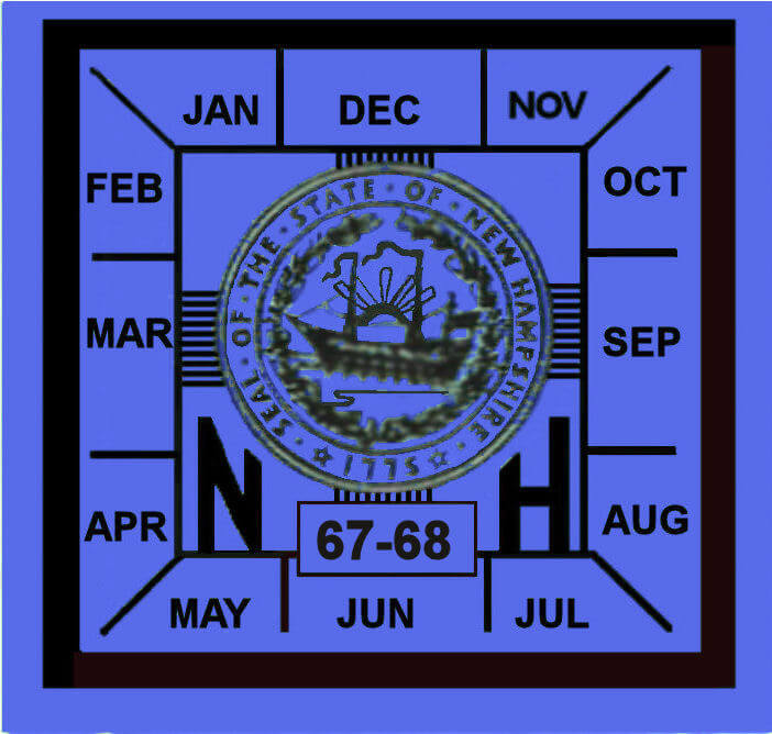 1967-68 New Hampshire inspection sticker : Bob Hoyts Classic Inspection ...