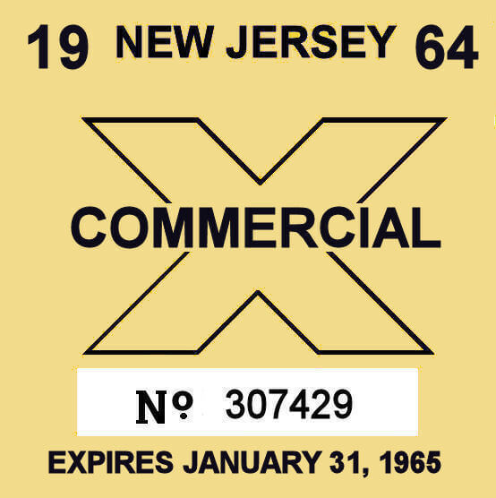 1964 New Jersey Inspection Sticker TRUCK : Bob Hoyts Classic Inspection ...