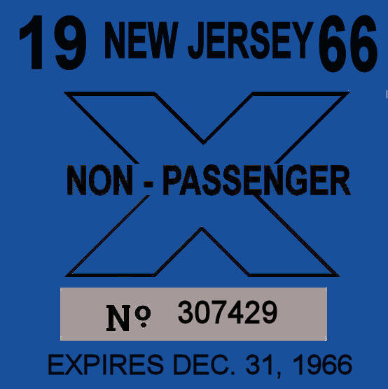 1966 New Jersey Inspection sticker TRUCK : Bob Hoyts Classic Inspection ...