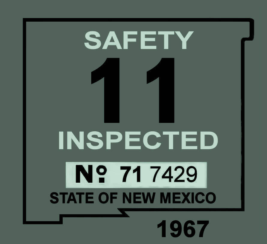 New Mexico : Bob Hoyts Classic Inspection Stickers | Add a Final Touch ...