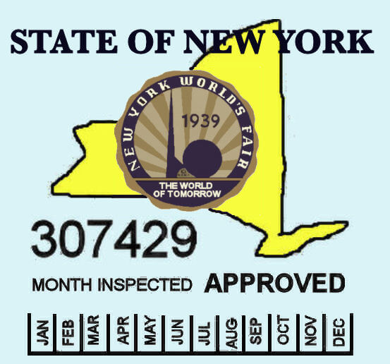 New York : Bob Hoyts Classic Inspection Stickers | Add a Final Touch to ...