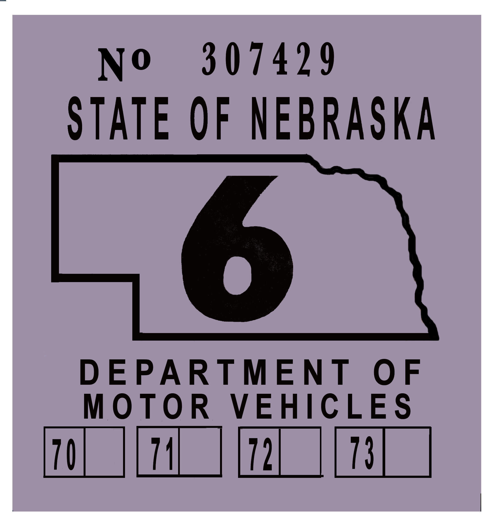 Nebraska : Bob Hoyts Classic Inspection Stickers | Add a Final Touch to ...