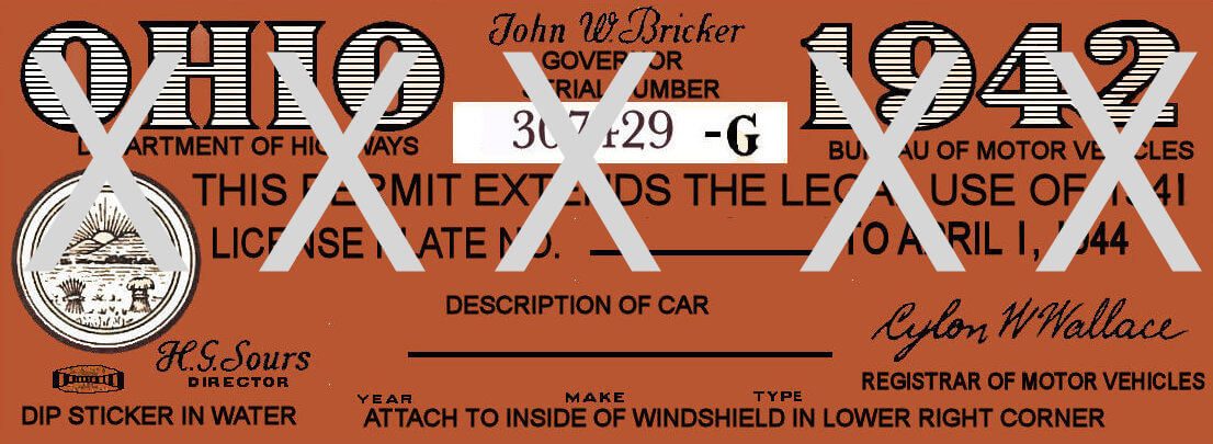 1942 Ohio Registration inspection : Bob Hoyts Classic Inspection ...
